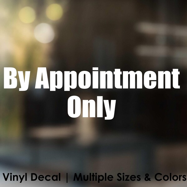 By Appointment Only Sign - Etsy