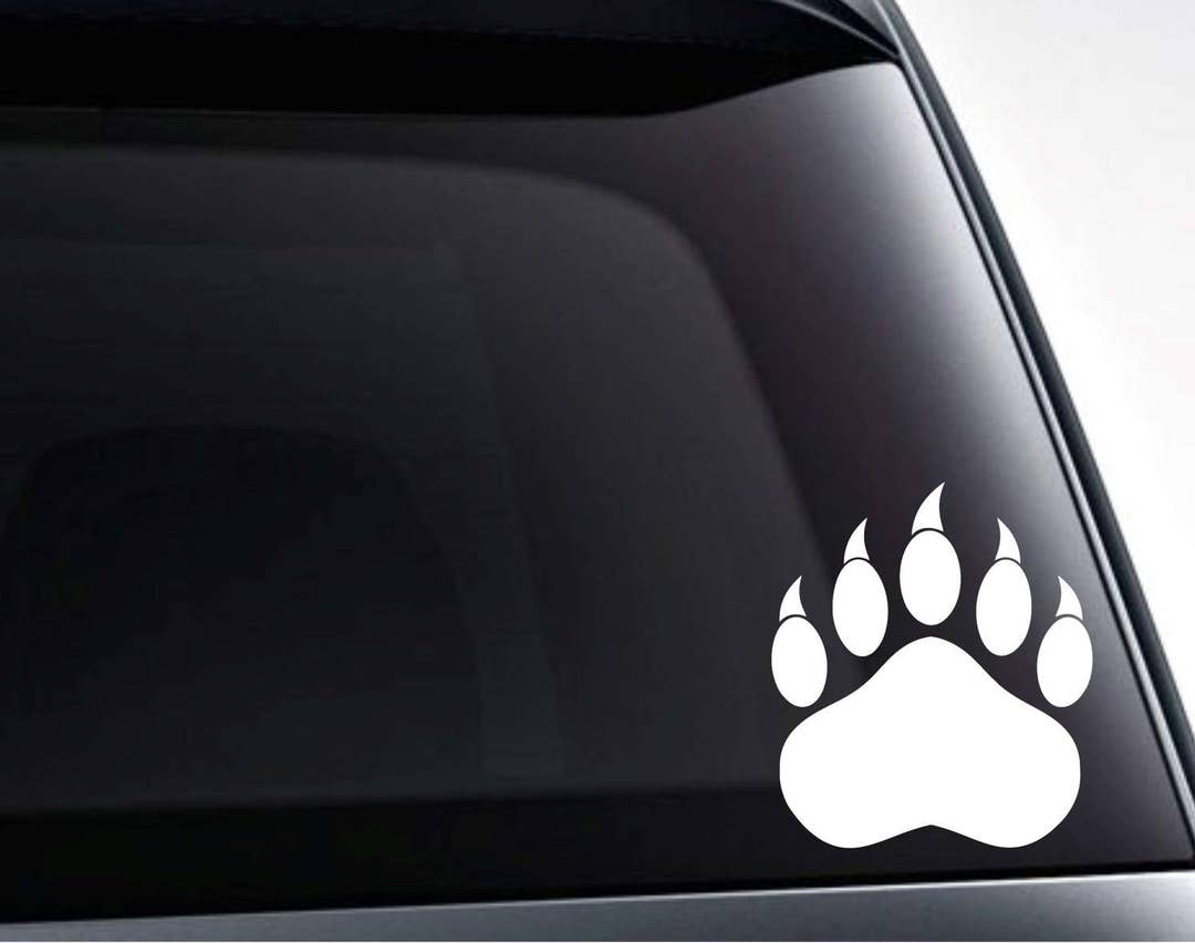 Bear Paw Print Bear Claws Vinyl Decal Sticker - Etsy