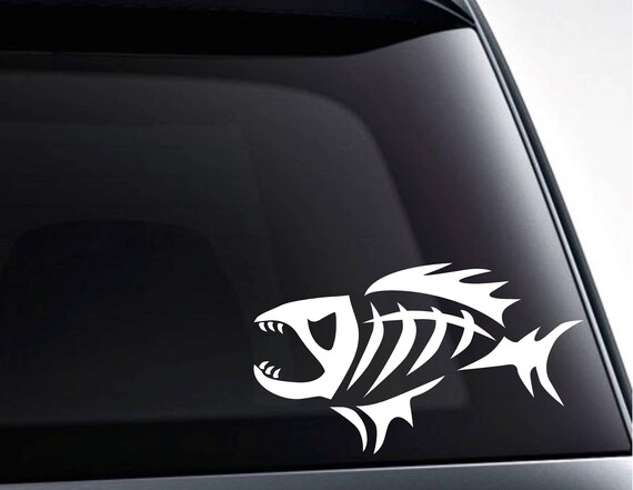 Fish Skeleton Vinyl Decal Sticker / Decal for Cars Laptops | Etsy
