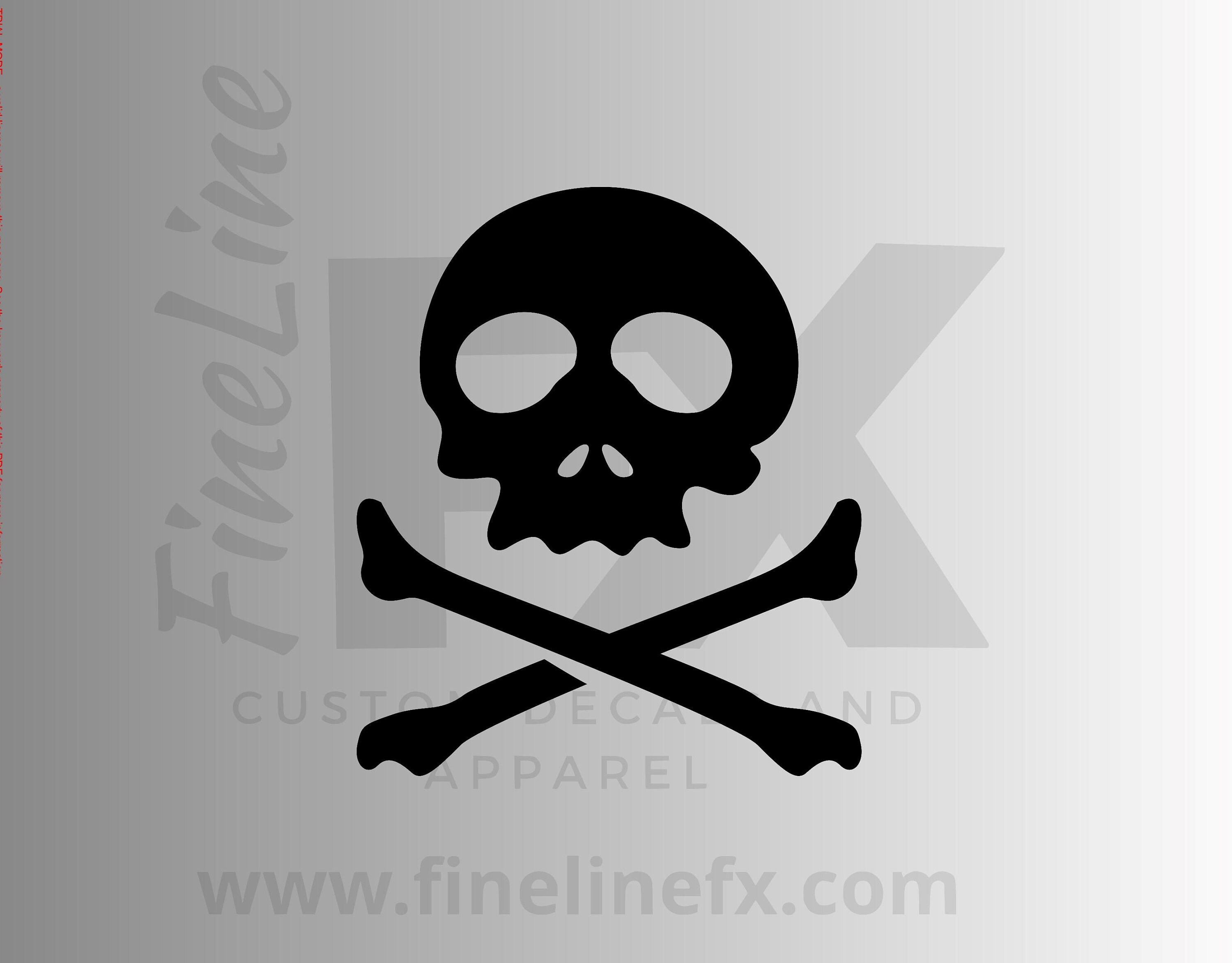Skull And Crossbones Poison Stencil
