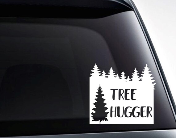Tree Hugger Vinyl Decal Sticker | Etsy