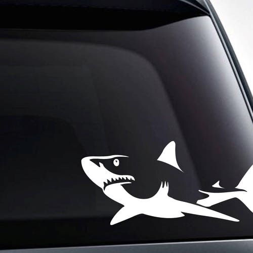 Shark Vinyl Decal - Etsy