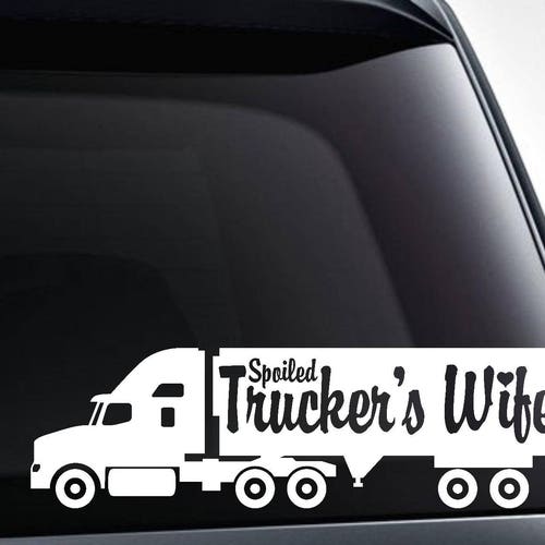 Loving Life as a Trucker's Wife Vinyl Decal Sticker - Etsy