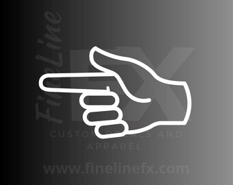 Hand Gesture Decal | Etsy