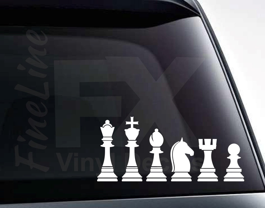Chess Pieces Vinyl Decal Sticker - Etsy