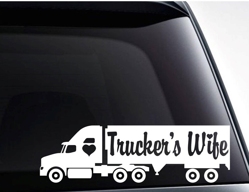 Truckers Wife Vinyl Decal Sticker Cute Car Decal For Etsy