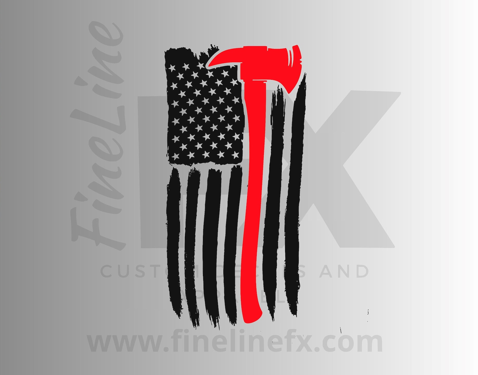 Fireman Axe American Flag Vinyl Decal Sticker Car Decal Car - Etsy
