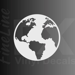 Planet Earth Vinyl Decal Sticker - Etsy