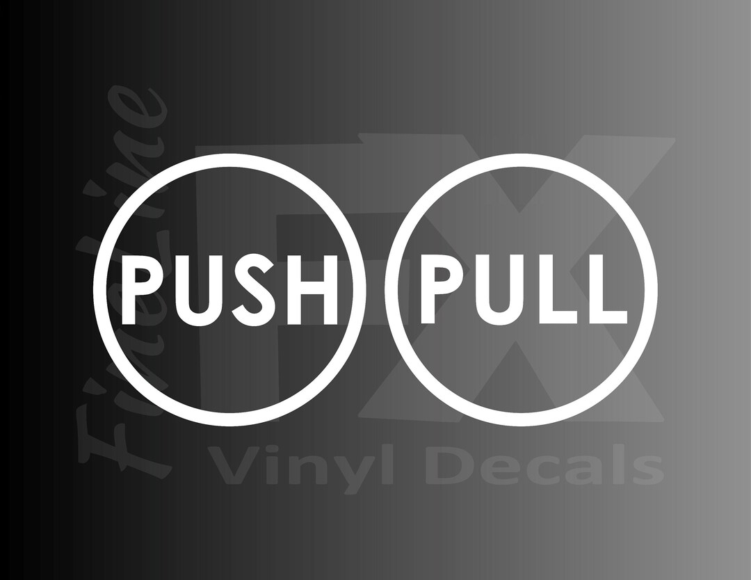 Push Pull Business Office Storefront Vinyl Door Decal Stickers - Etsy