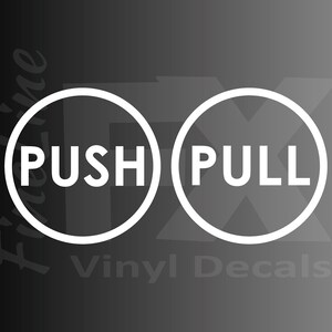 Push Pull Business Office Storefront Vinyl Door Decal Stickers - Etsy