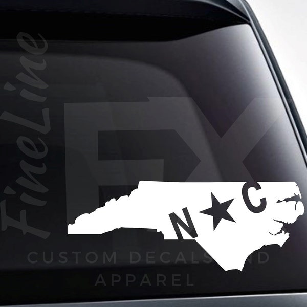 North Carolina Decal - Etsy