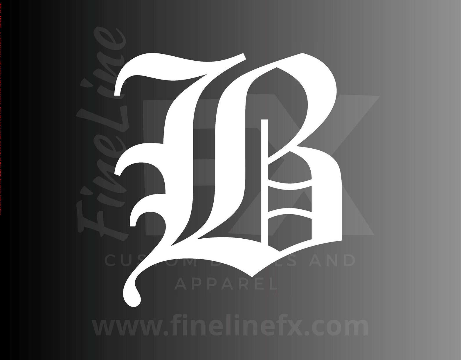 Old English Letter B Initial Vinyl Decal Sticker - Etsy