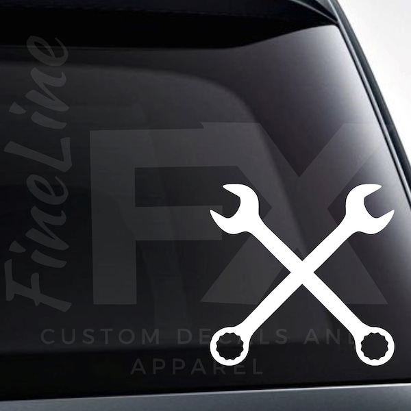 Crossed Wrenches Sticker - Etsy