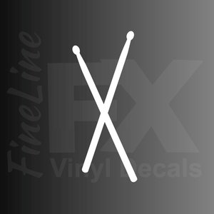 Drumsticks Drummer Vinyl Decal Sticker / Decal for Cars, Laptops ...