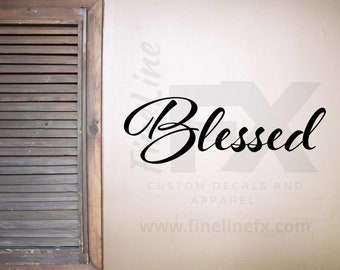 Simply Blessed Vinyl Stencil Simply Blessed Vinyl Decal Wood - Etsy
