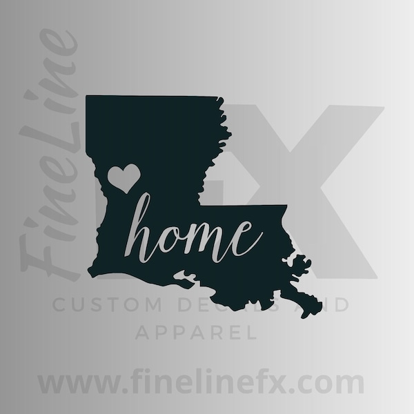 Louisiana Home Decal - Etsy