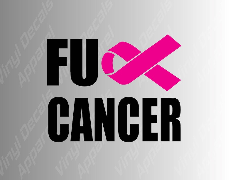 Fuck Cancer / Cancer Ribbon Vinyl Decal Sticker - Etsy