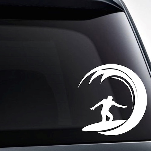 Surfer Decal Surfer Sticker Summer Decal Ocean Decal - Etsy