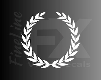 Laurel Wreath Decal - Etsy