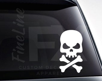 Skull and Crossbones Sticker | Etsy