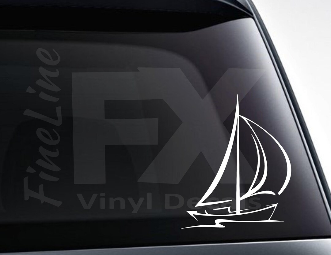 Sailboat Sailing Vinyl Decal Sticker / Decal for Cars - Etsy
