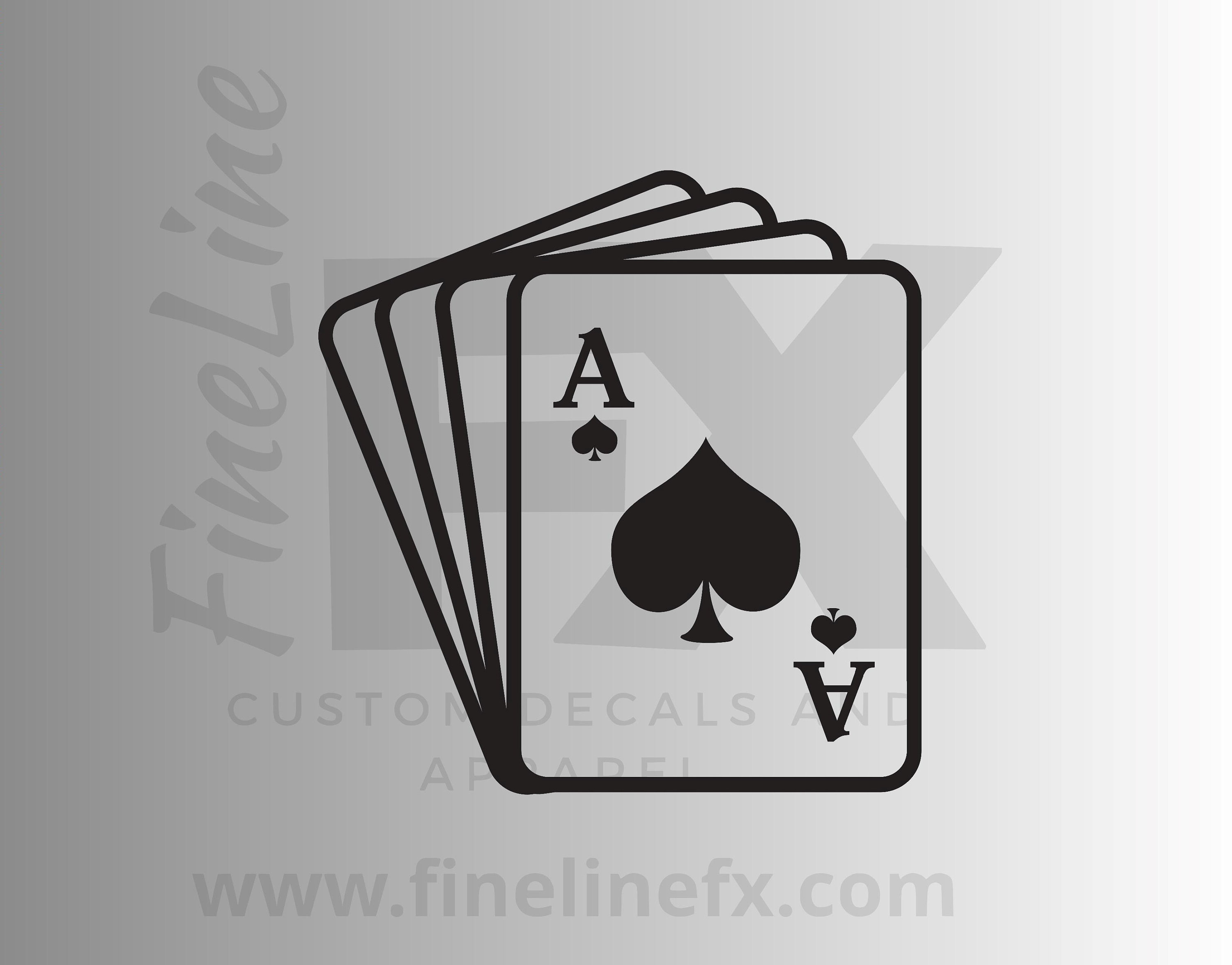 Ace of Spades Cards Poker Hand Vinyl Decal Sticker / Decal for - Etsy