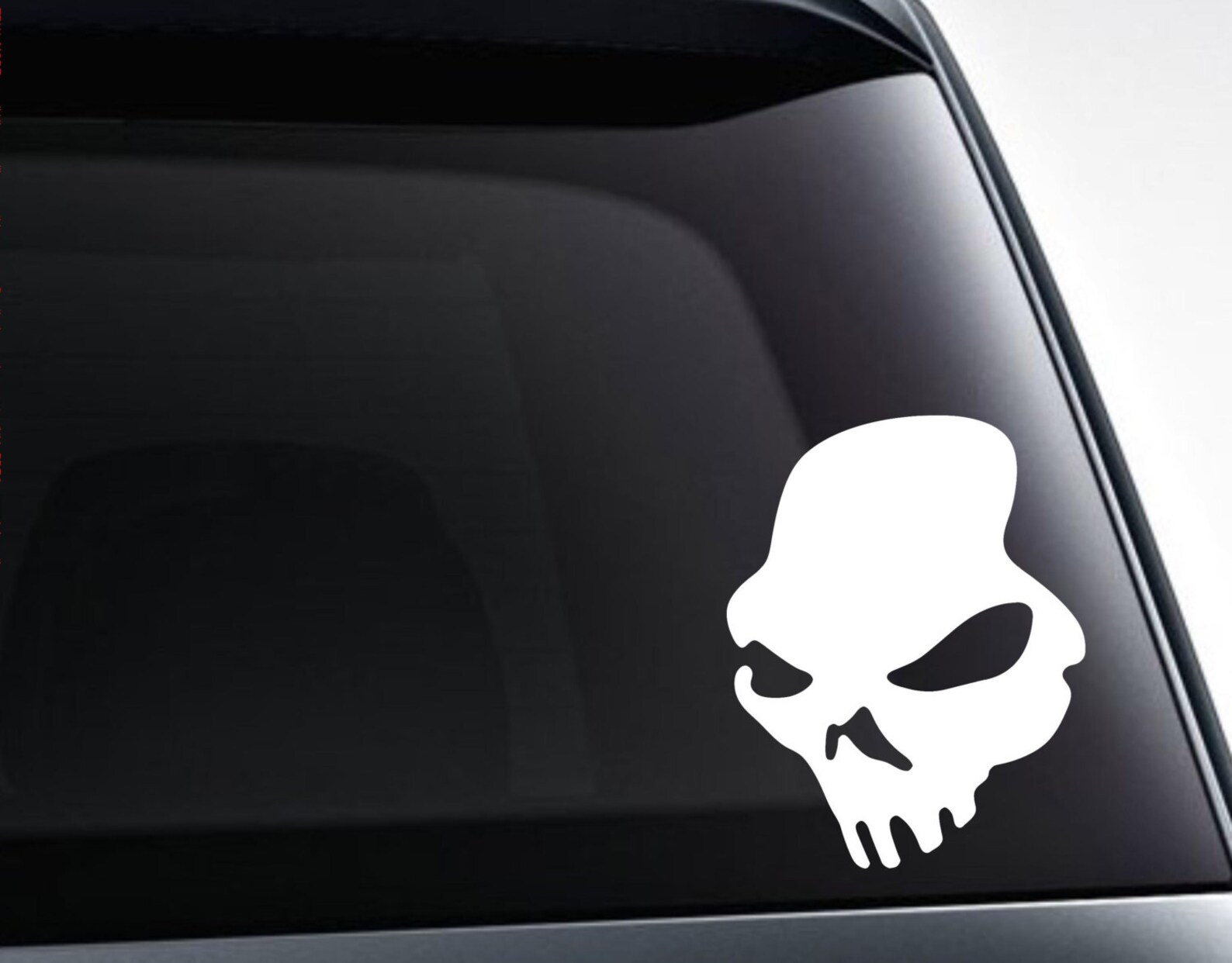 Zombie Skull Vinyl Decal Sticker | Etsy