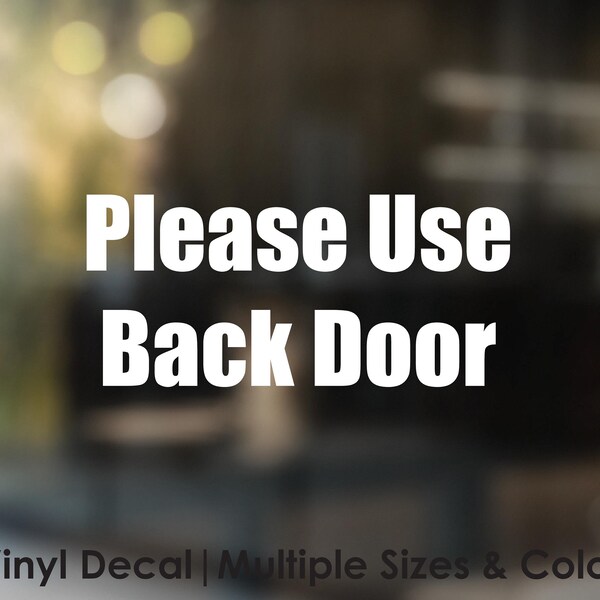 Please Use Back Sign - Etsy