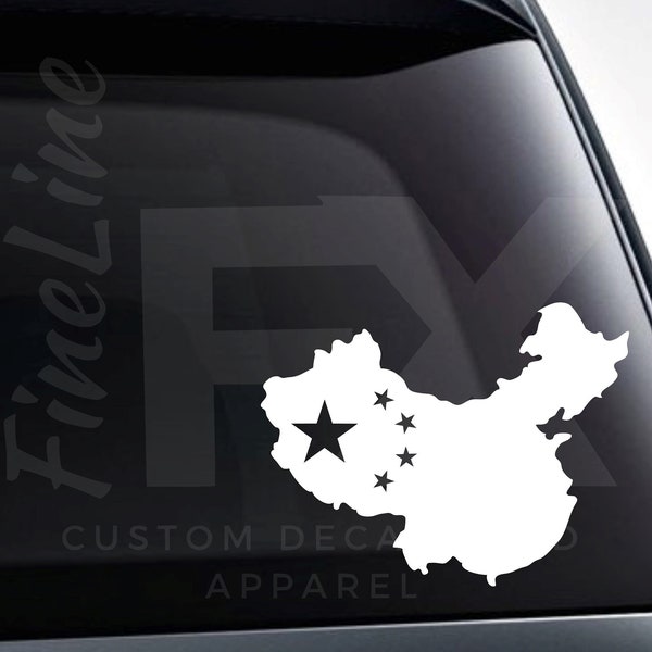 Chinese Map Sticker - Etsy