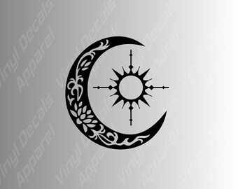 Crescent moon decal | Etsy