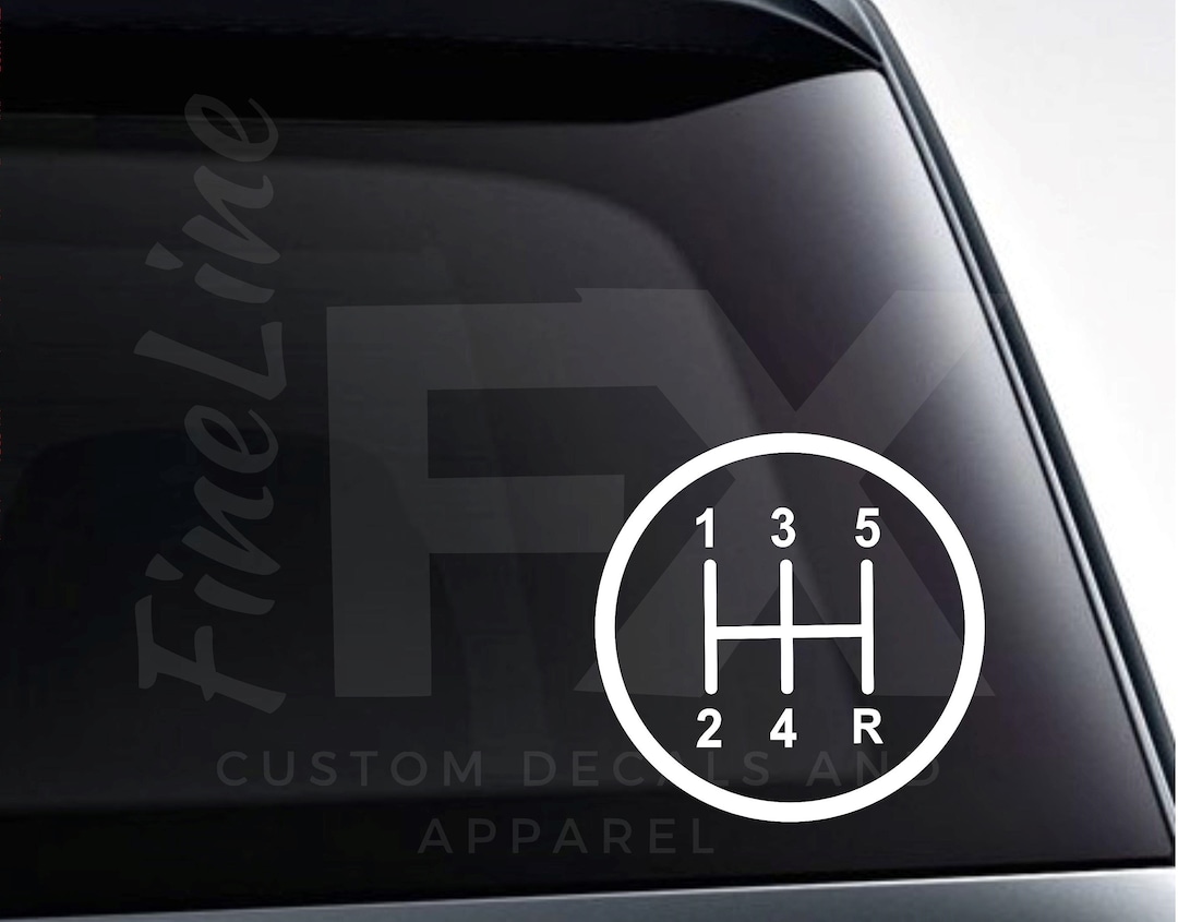 5 Speed Manual Stick Shift Gear Pattern Vinyl Decal Sticker / - Etsy
