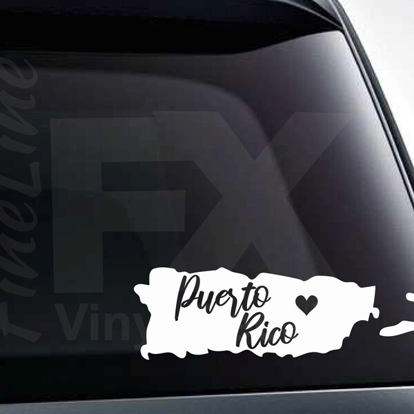 Puerto Rico Map Sticker - Etsy