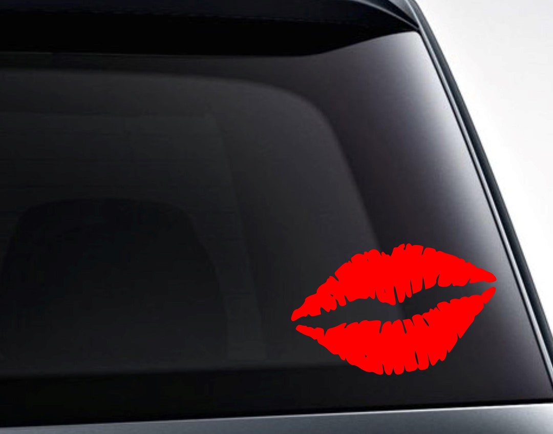Lips Kiss Lipstick Vinyl Decal Sticker - Etsy