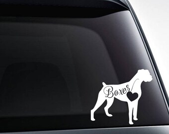 Boxer Dog Decal | Etsy