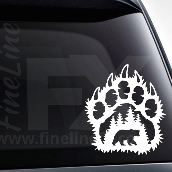 Large Bear Scene Decal - Etsy