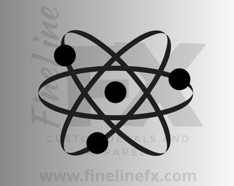 Atom Vinyl Decal - Etsy