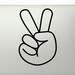 Peace Hand Sign Vinyl Decal Sticker - Etsy