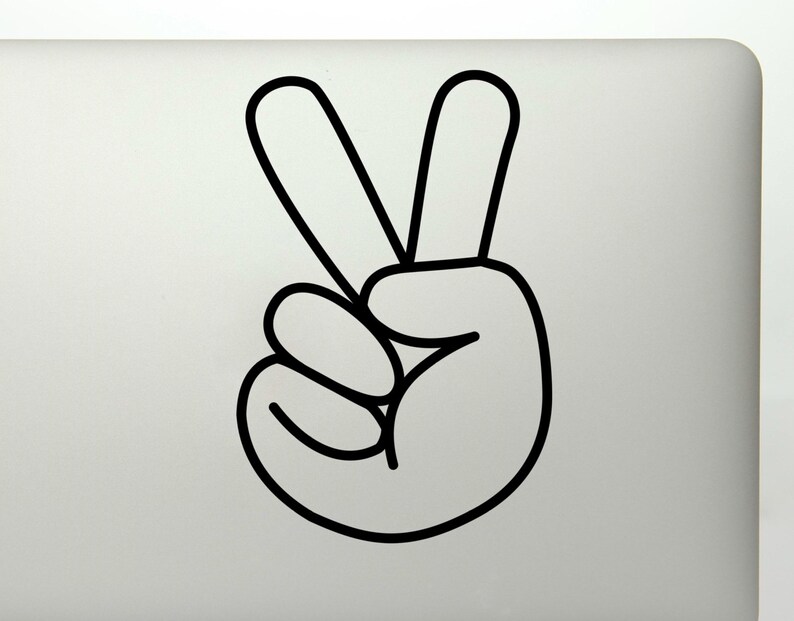 Peace Hand Sign Vinyl Decal Sticker - Etsy