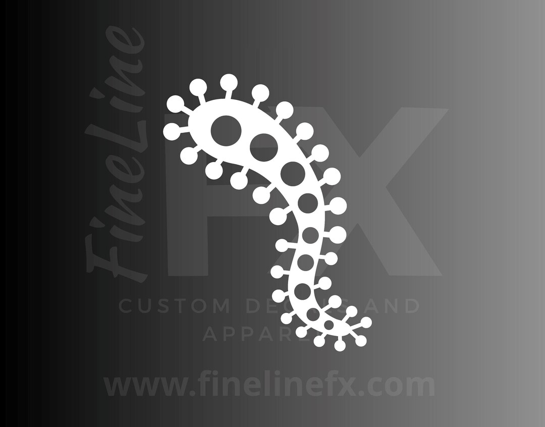 Virus Germ Bacteria Clip Art Icon Vinyl Decal Sticker / Decal - Etsy