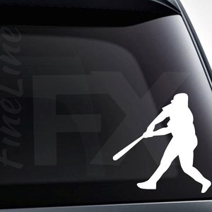 Baseball Batter Swing Silhouette Vinyl Decal Sticker / Decal for Cars ...