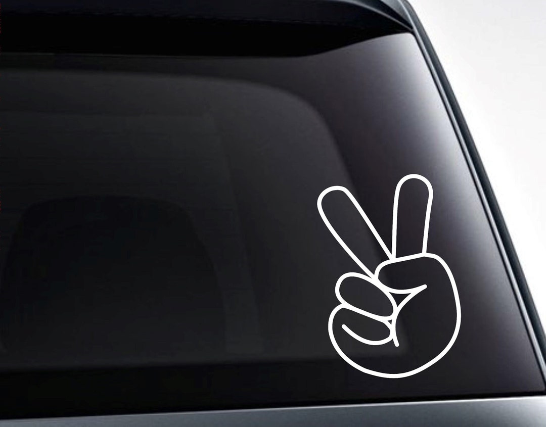 Peace Hand Sign Vinyl Decal Sticker - Etsy