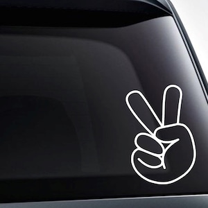 Peace Hand Sign Vinyl Decal Sticker - Etsy
