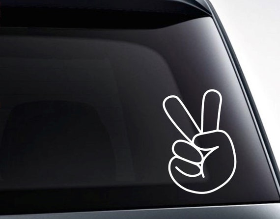 Peace Hand Sign Vinyl Decal Sticker - Etsy