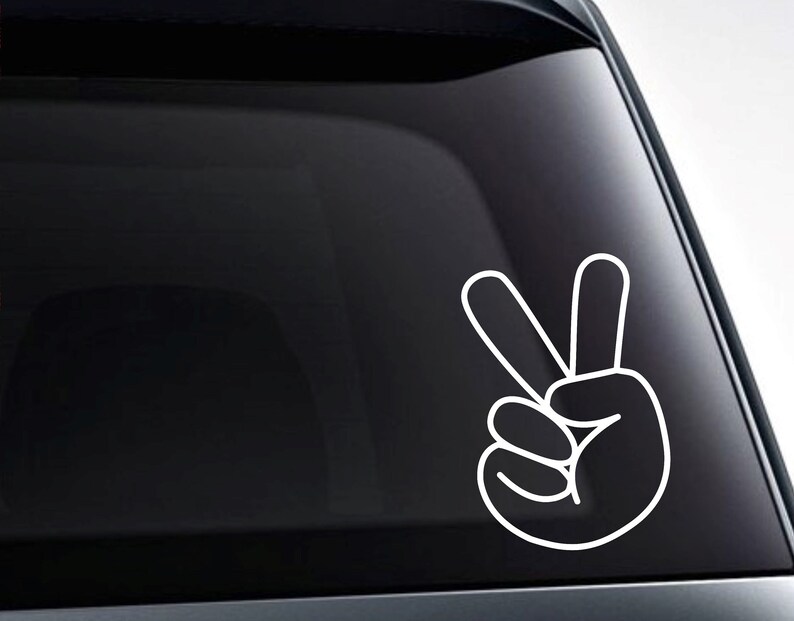 Peace Hand Sign Vinyl Decal Sticker | Etsy