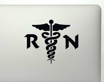 RN Nurse Medical Heartbeat Vinyl Decal Sticker | Etsy
