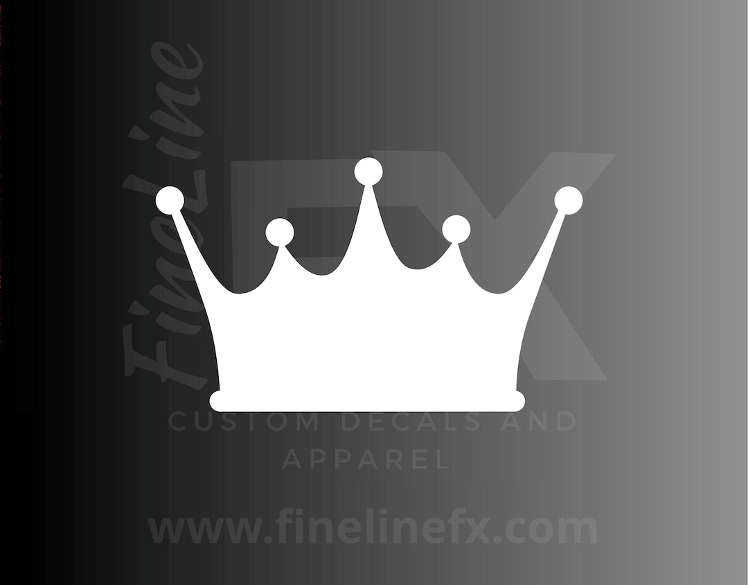 King Queen Princess Crown Vinyl Decal Sticker - Etsy