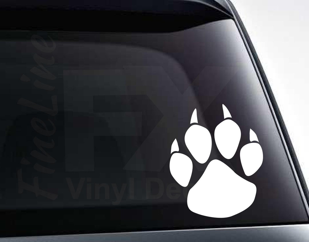 Tiger Paw Cat Paw Print Vinyl Decal Sticker / Decal for Cars, Laptops ...