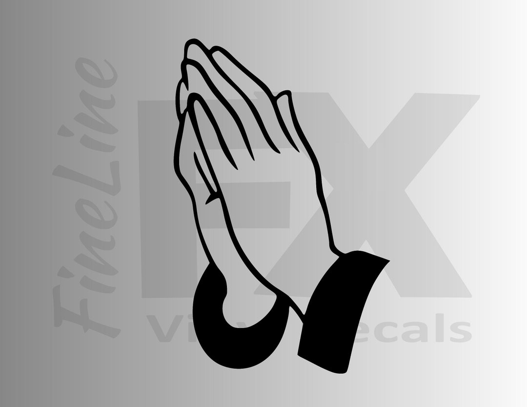 Praying Hands Vinyl Decal Sticker / Religious Decal for Cars, Laptops ...