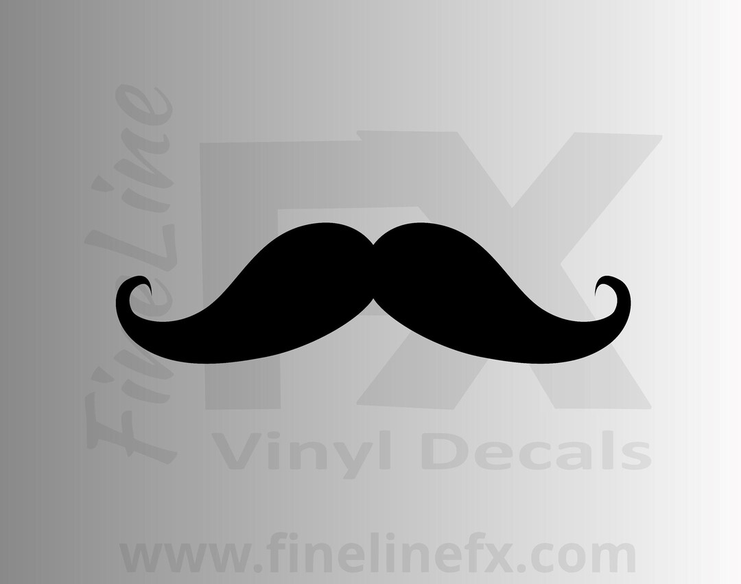 Handlebar Mustache Vinyl Decal Sticker / Die Cut Decal for Cars ...