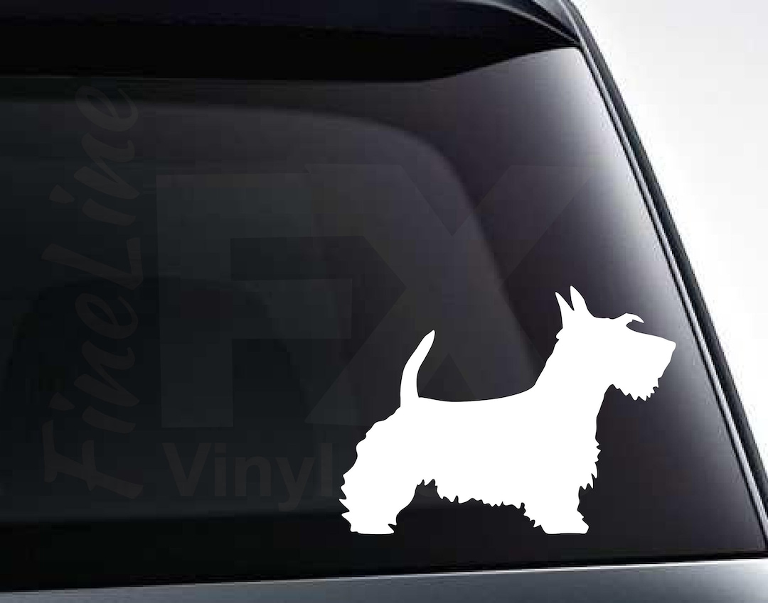 Scottish Terrier Dog Vinyl Decal Sticker / Decal for Cars, Laptops ...